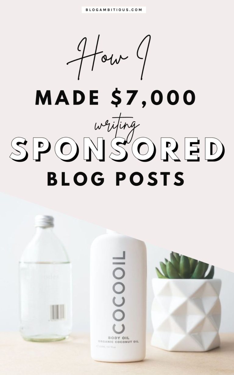 How I Made $7,000 with Sponsored Posts This Year